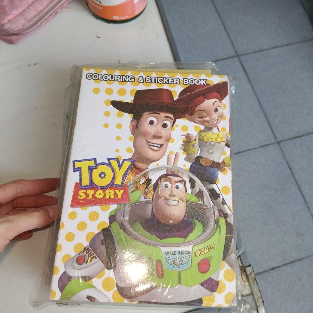 Buku Mewarnai Toy Story Coloring Book Sticker Book, Buku & Alat Tulis ...