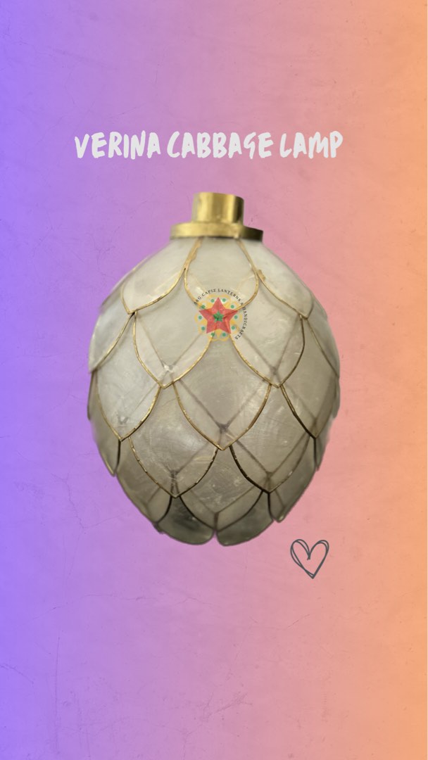 Capiz Verina Cabbage Lamp, Furniture & Home Living, Home Decor, Vases ...