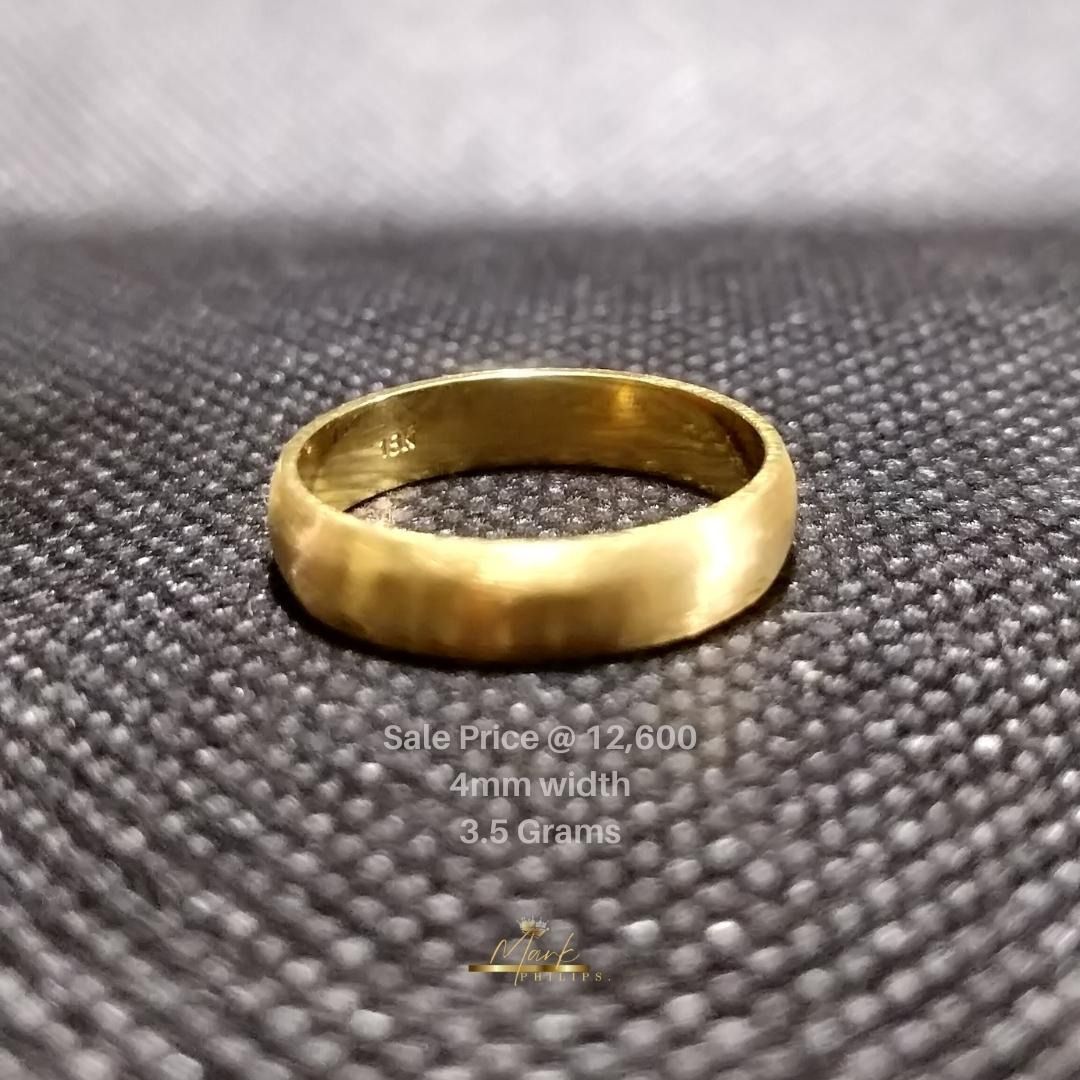 Classic Style Wedding Ring / Pawnable / Solid 18k Gold / Dome Ring on Carousell