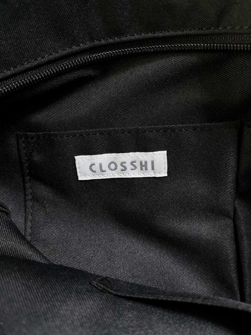 Closshi Black Zipper Nylon Tote Bag, Women's Fashion, Bags & Wallets ...