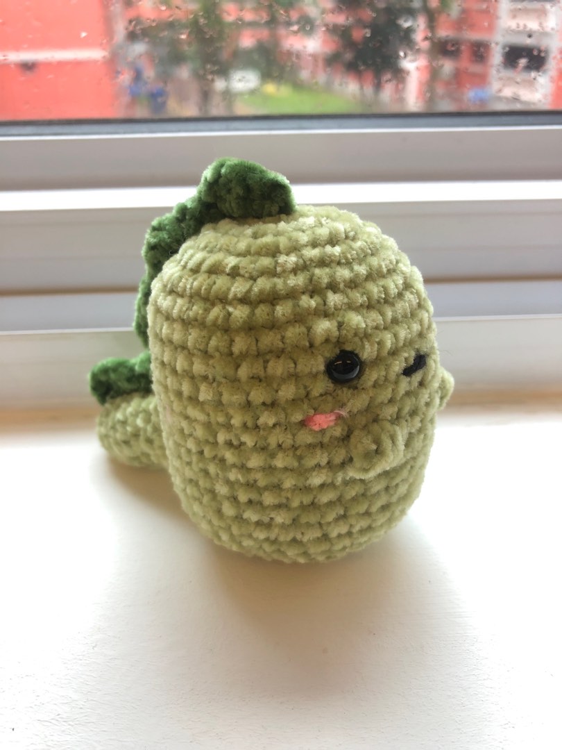 Crochet Squishy Dino, Hobbies & Toys, Stationery & Craft, Handmade ...