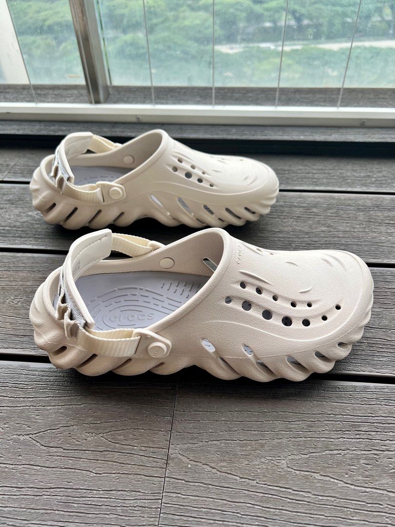 Crocs Echo Clog Stucco size 9, Men's Fashion, Footwear, Flipflops and Slides on Carousell