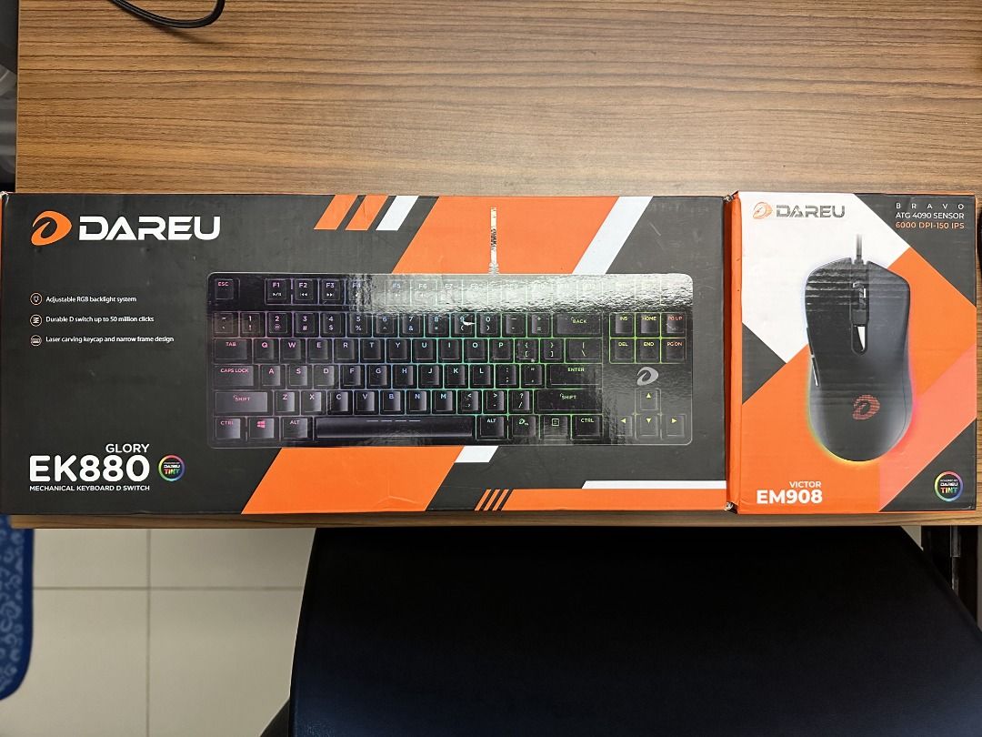 Dareu EK880 RGB 87 Key Mechanical Gaming Keyboard Red Switch + DAREU ...