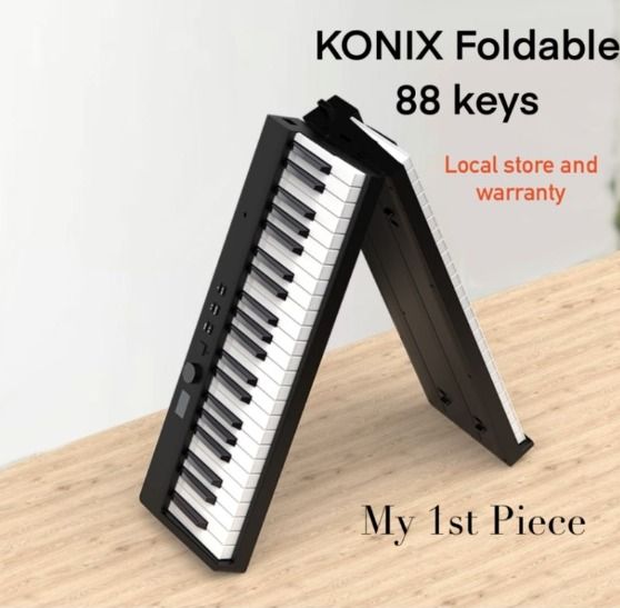 Digital Piano foldable piano KONIX PJ88C foldable piano, Hobbies & Toys, Music & Media, Musical ...