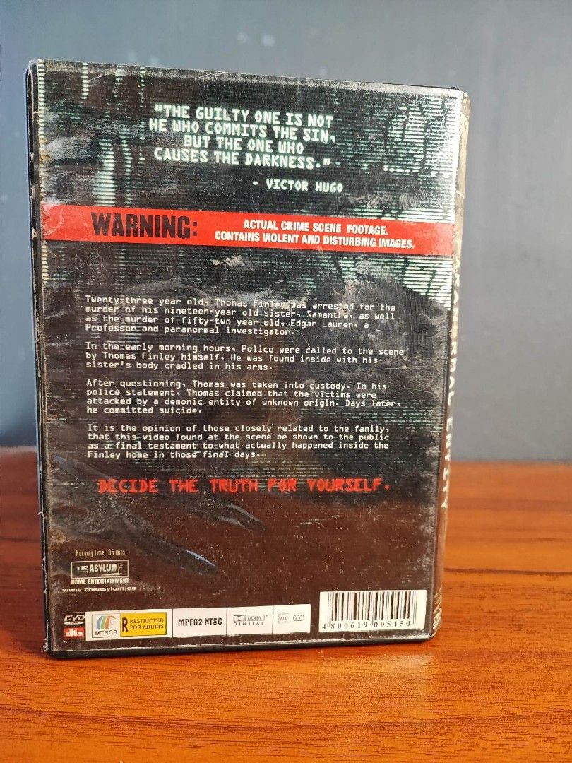 DVD Movies Paranormal Entity, Hobbies & Toys, Music & Media, CDs & DVDs ...