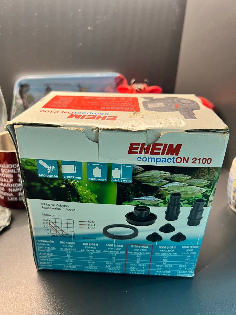EHEIM compactON 2100 FISH TANK FILTERATION PUMP, Pet Supplies, Homes ...