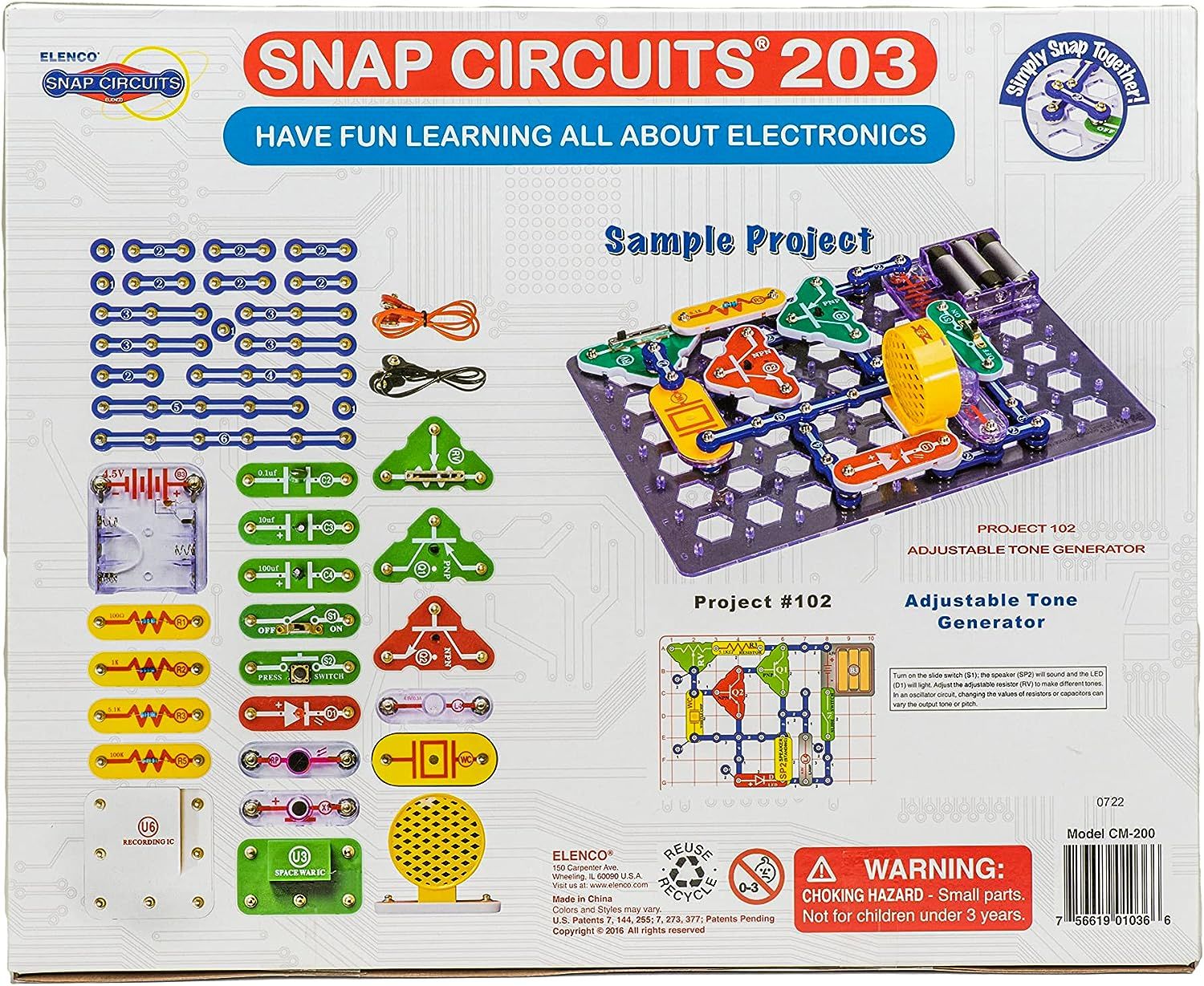 Elenco Snap Circuits 203 Electronics Discovery Kit (Kit), Hobbies & Toys, Toys & Games on Carousell