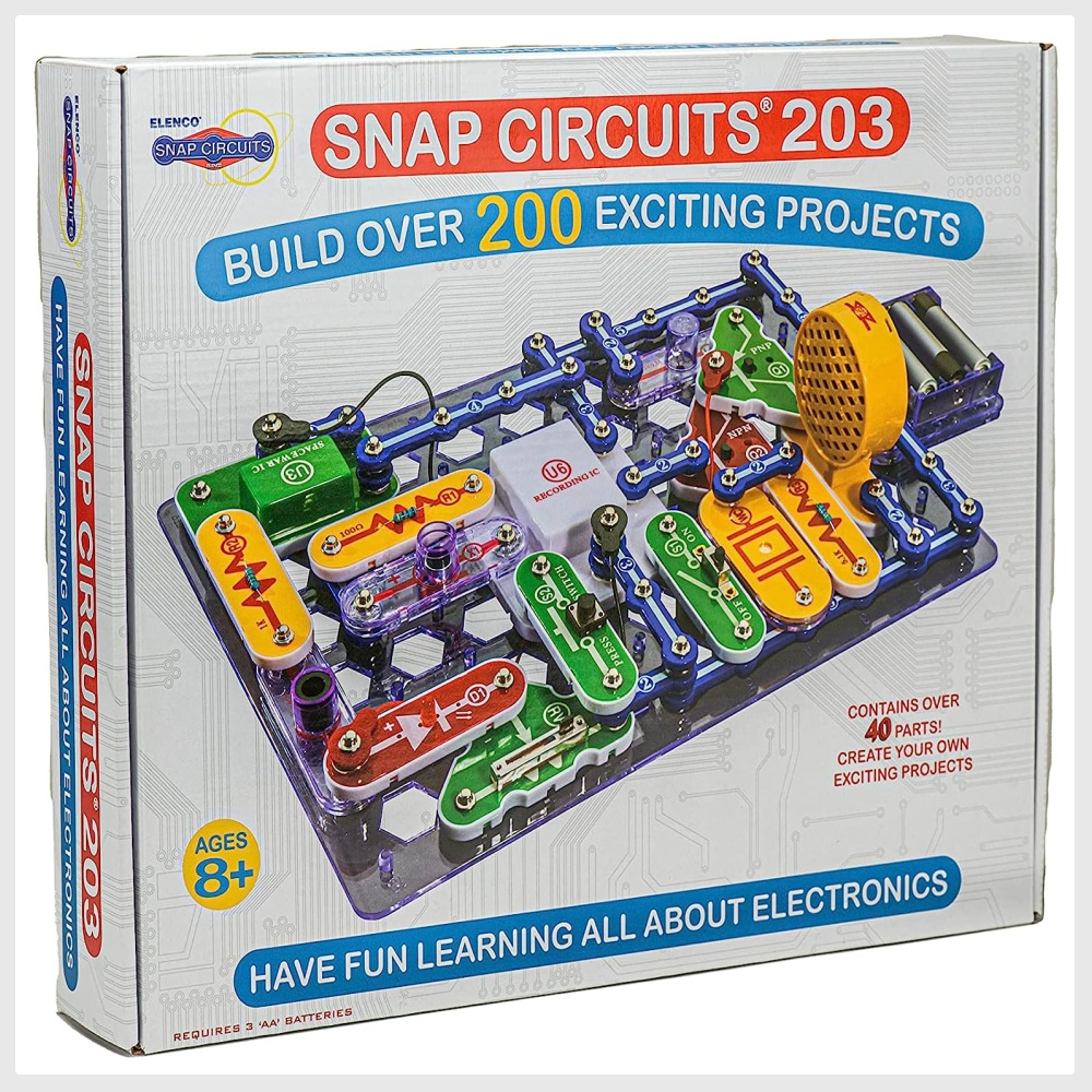 Elenco Snap Circuits 203 Electronics Discovery Kit (Kit), Hobbies ...