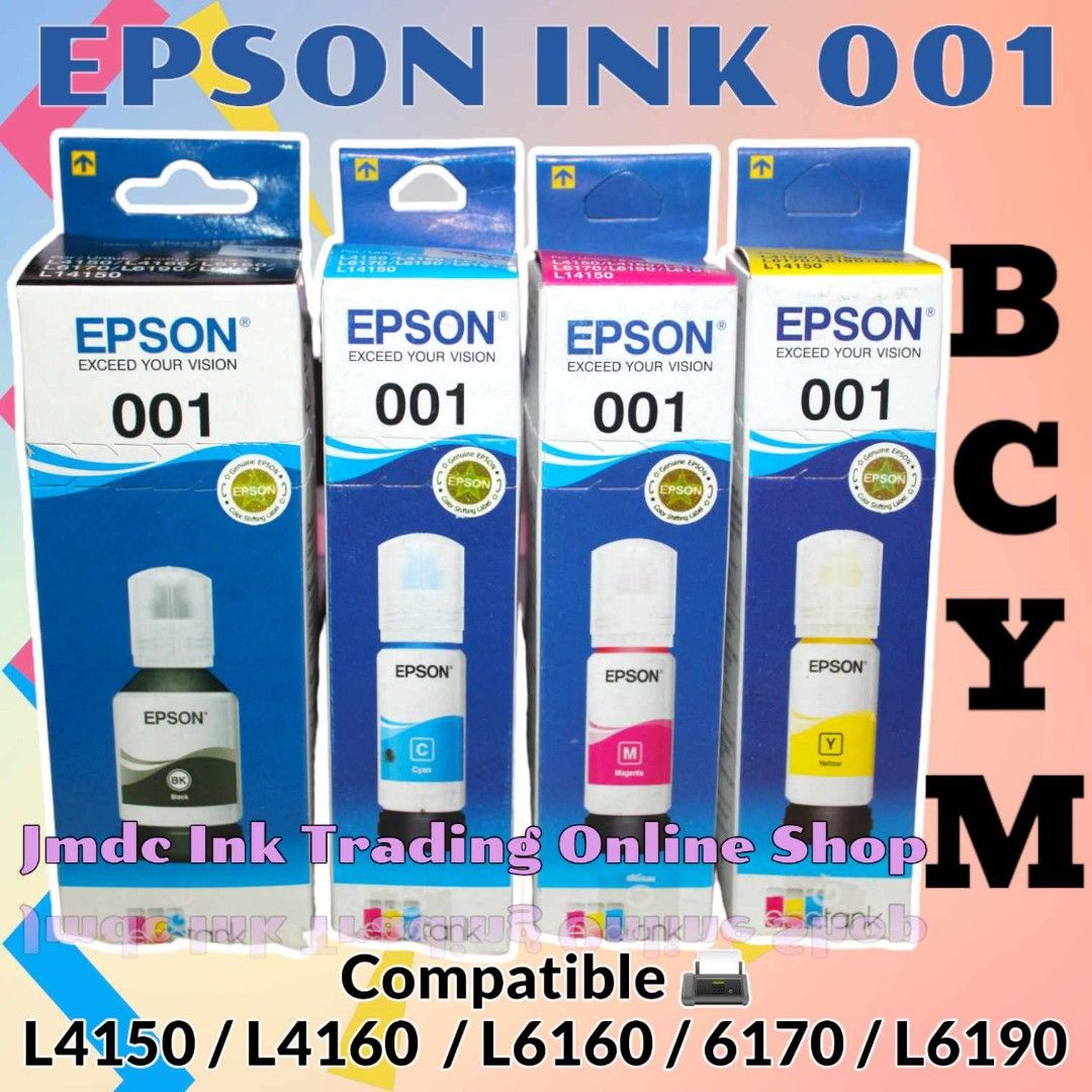 Epson ink 001 BCYM B-127ml / CYM-70ml (Retail,Wholesale,Bulk ...