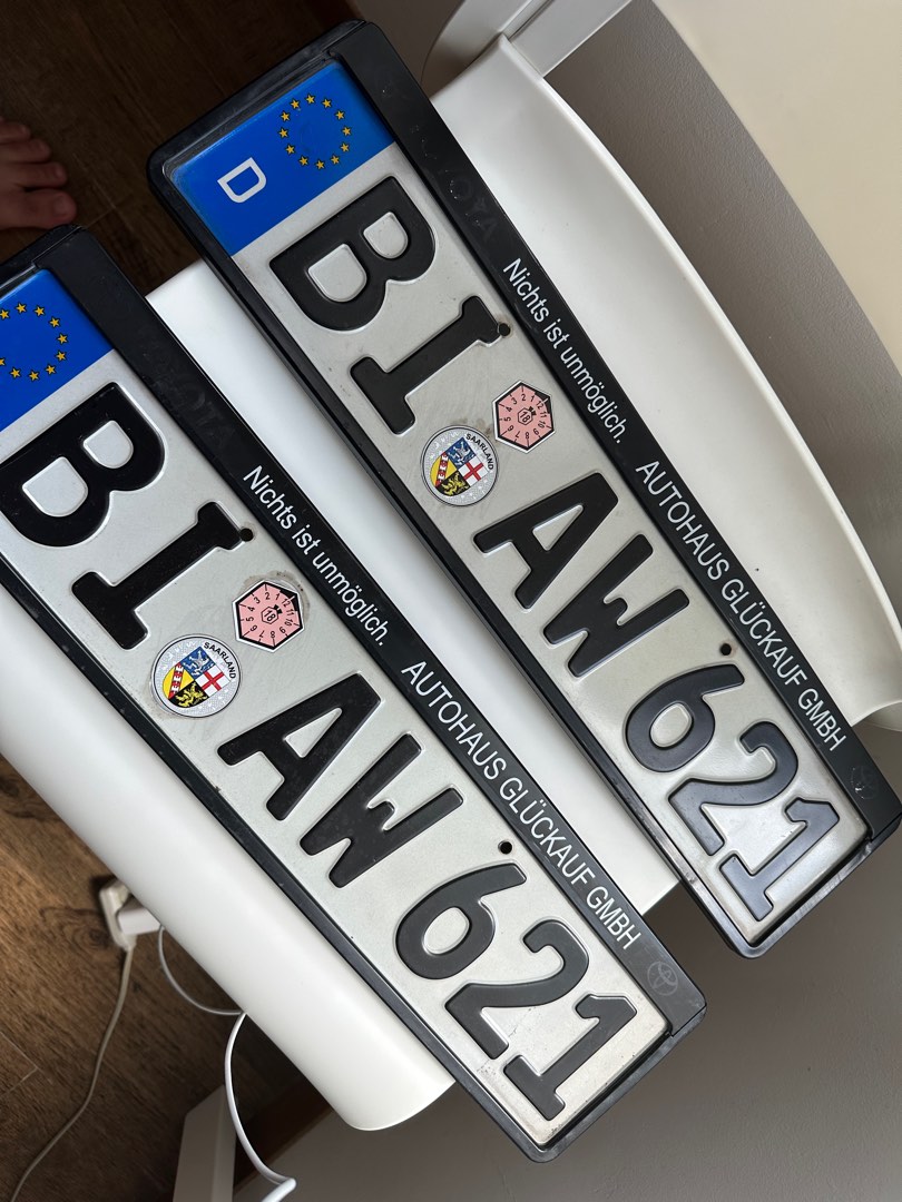 Euro plate and Toyota plate holder on Carousell
