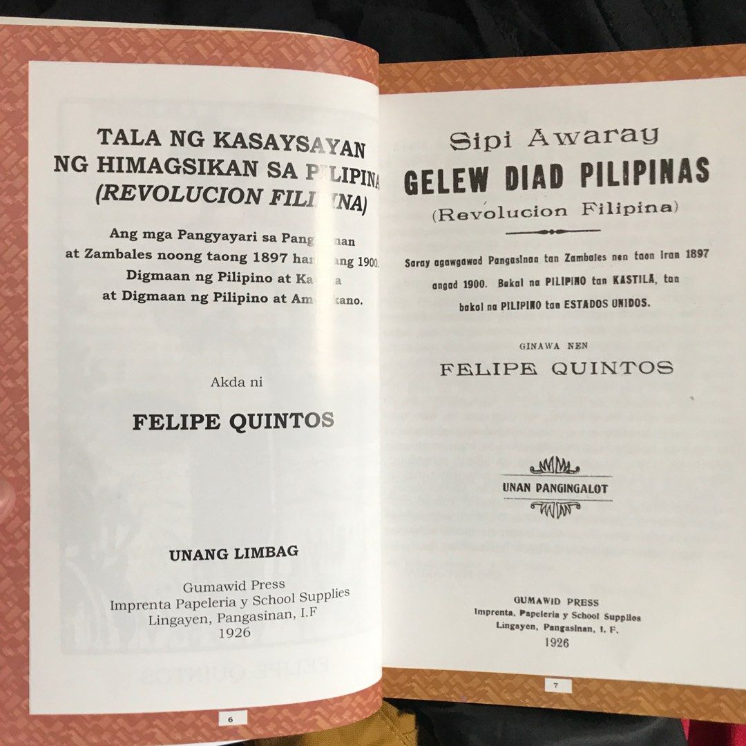 Felipe Quintos Tala ng Kasaysayan ng Pag-aalsa sa Pilipinas Revolucion ...