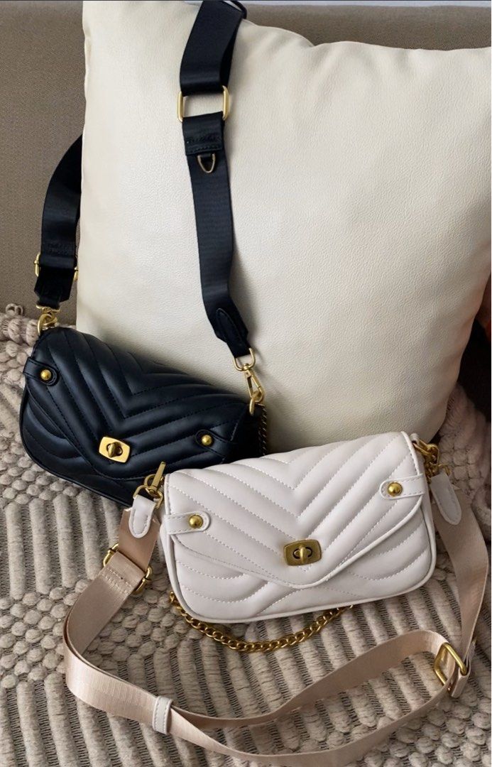 french style shoulder bag with sling, Luxury, Bags & Wallets on Carousell