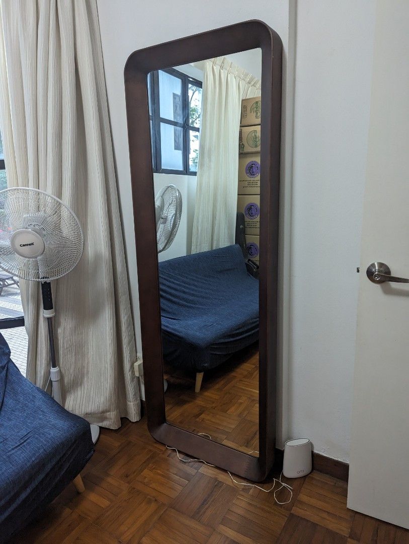 Full Length Wooden-framed Mirror (Picket & Rail), Furniture & Home ...