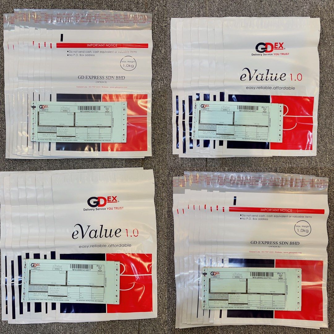 GDEX prepaid sheets with flyer, Hobbies & Toys, Stationery & Craft ...