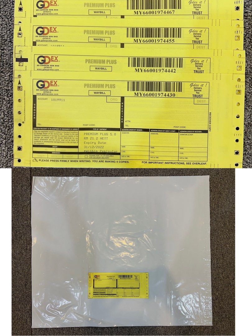 GDEX prepaid sheets with flyer, Everything Else, Others on Carousell