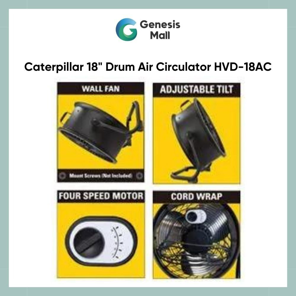 [Genesis] Caterpillar 18 Inch (18") Caterpillar Drum Air Circulator HVD ...