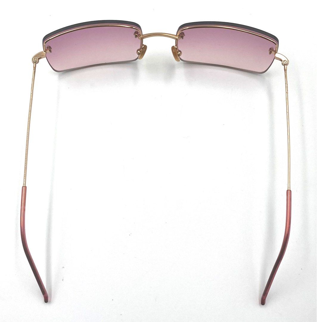 Gucci Pink Wire rimmed Sunglasses, Luxury, Accessories on Carousell