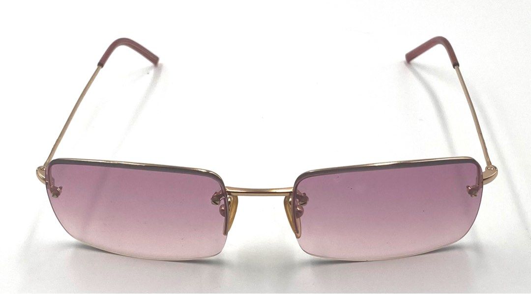 Gucci Pink Wire rimmed Sunglasses, Luxury, Accessories on Carousell