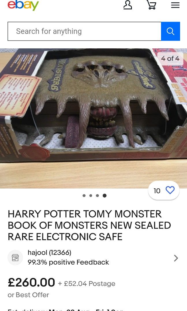 Harry Potter The Monster Book of Monsters Keep Safe Storage Box TOMY ...