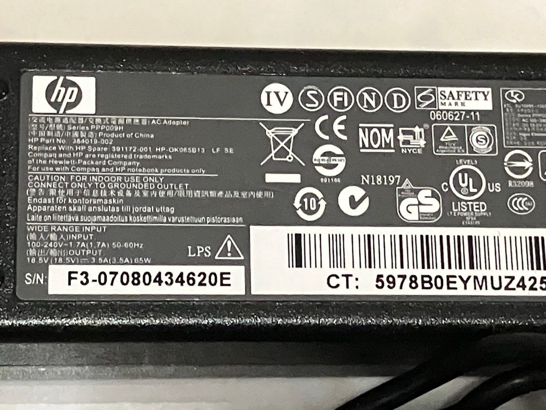 HP laptop notebook power supply, Computers & Tech, Laptops & Notebooks ...