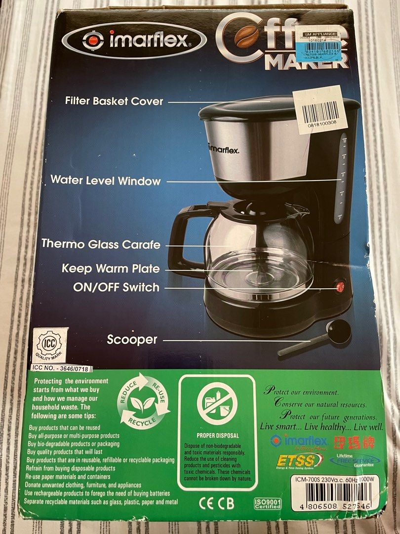Imarflex Coffee Maker ICM-700S on Carousell