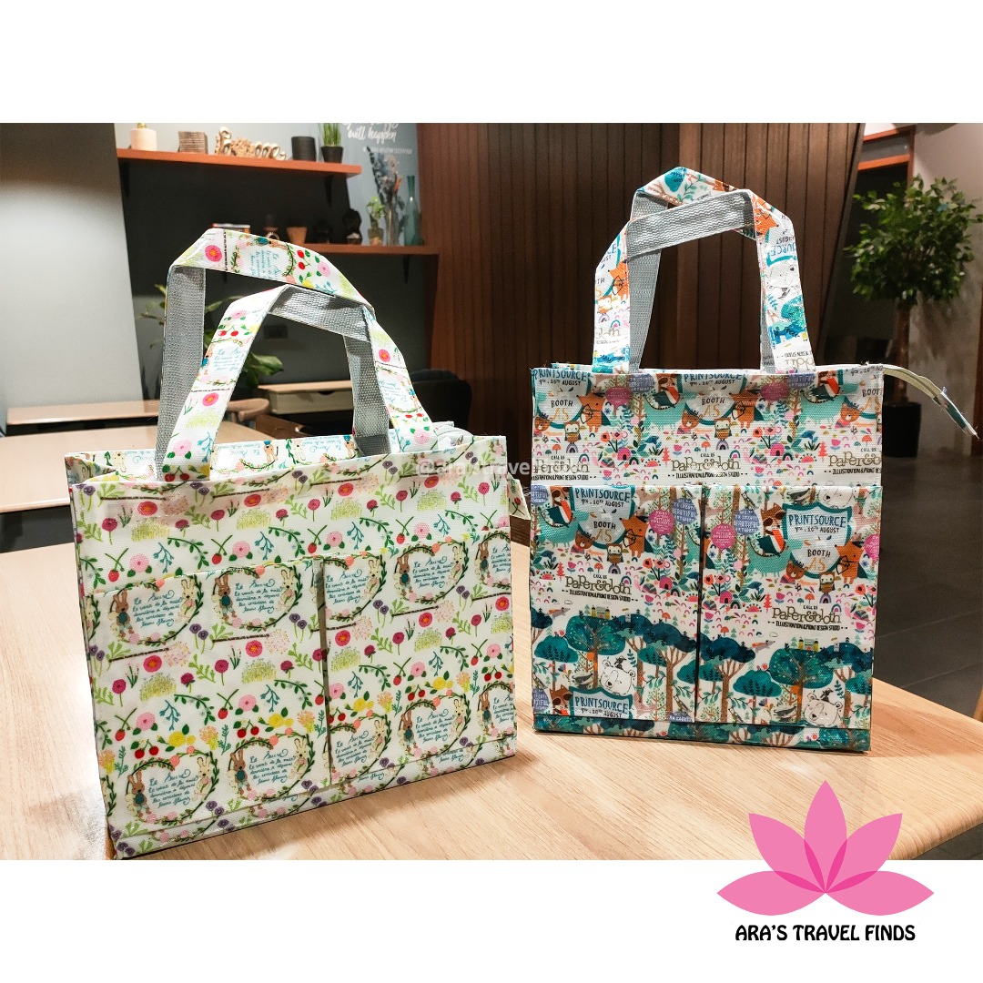 Trendy!! Imported Waterproof Tote Bag with Zipper (sold per design ...