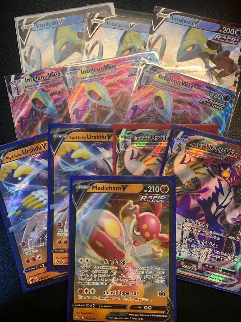 Rapid Strike Inteleon Urshifu Pokemon Deck Core Inteleon V Vmax Urshifu ...