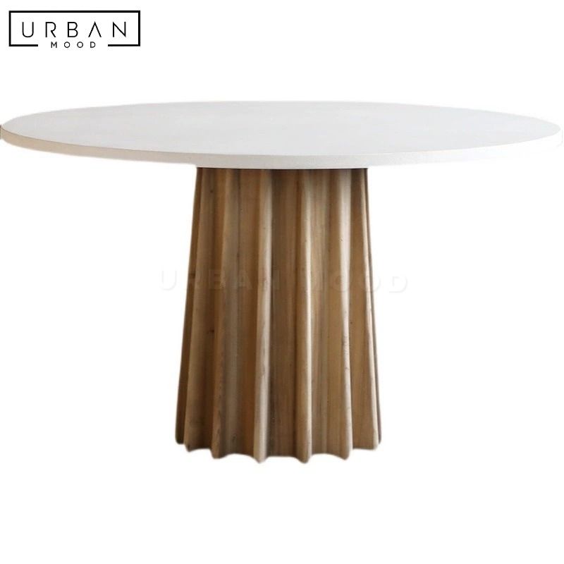 JOBBS Japandi Solid Wood Dining Table, Furniture & Home Living ...