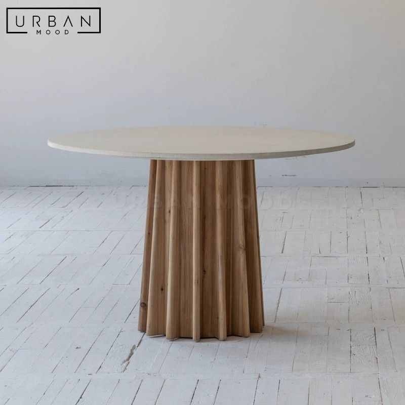 JOBBS Japandi Solid Wood Dining Table, Furniture & Home Living ...