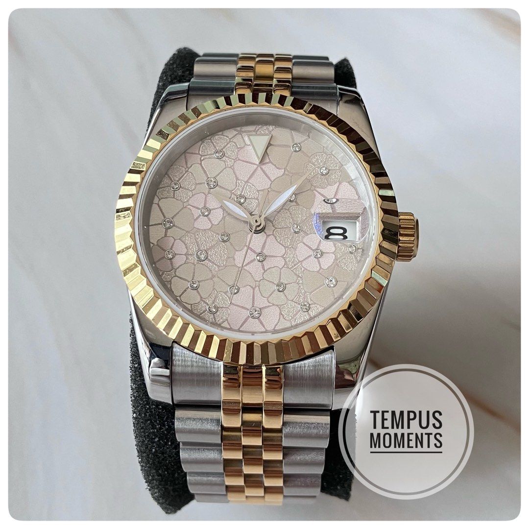 Jubilee Datejust Flower Petals custom build watch - Seiko mod, Luxury, Watches on Carousell