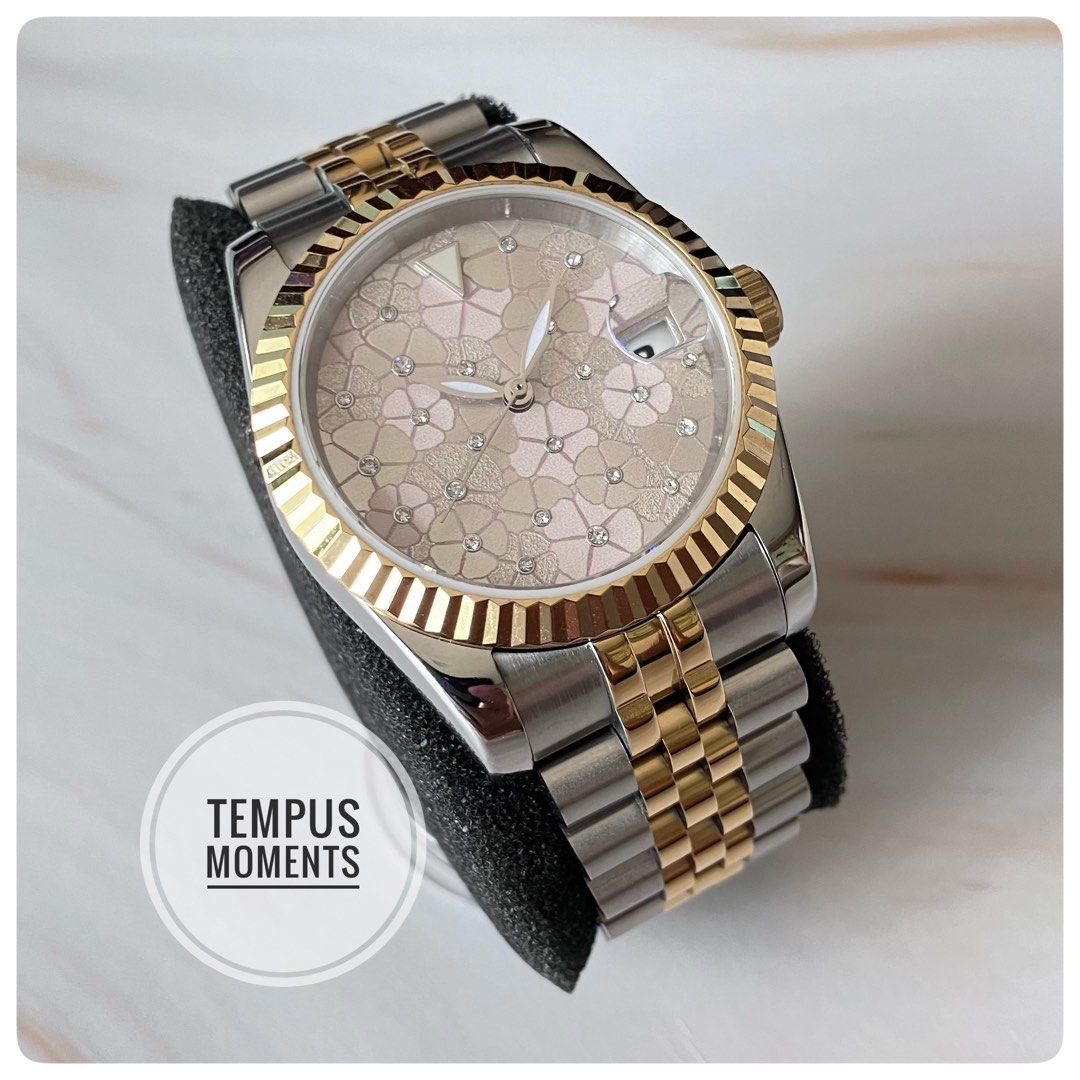 Jubilee Datejust Flower Petals custom build watch - Seiko mod, Luxury ...