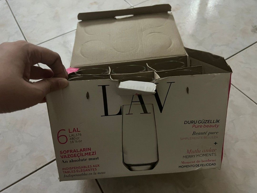 LAV Glasses set of 6 on Carousell
