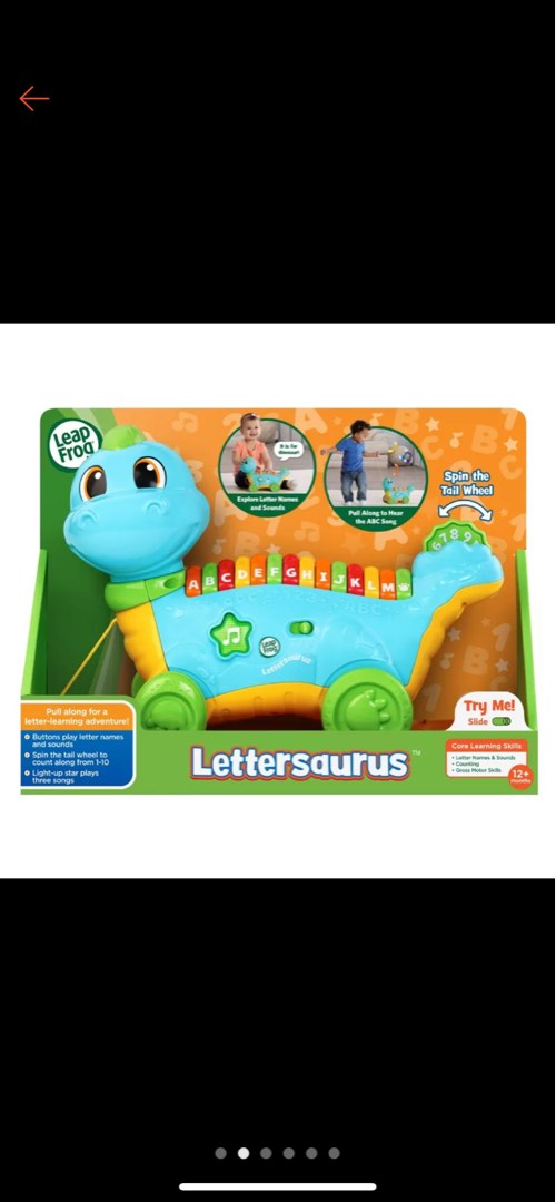 Leapfrog Lettersaurus, Babies & Kids, Infant Playtime on Carousell