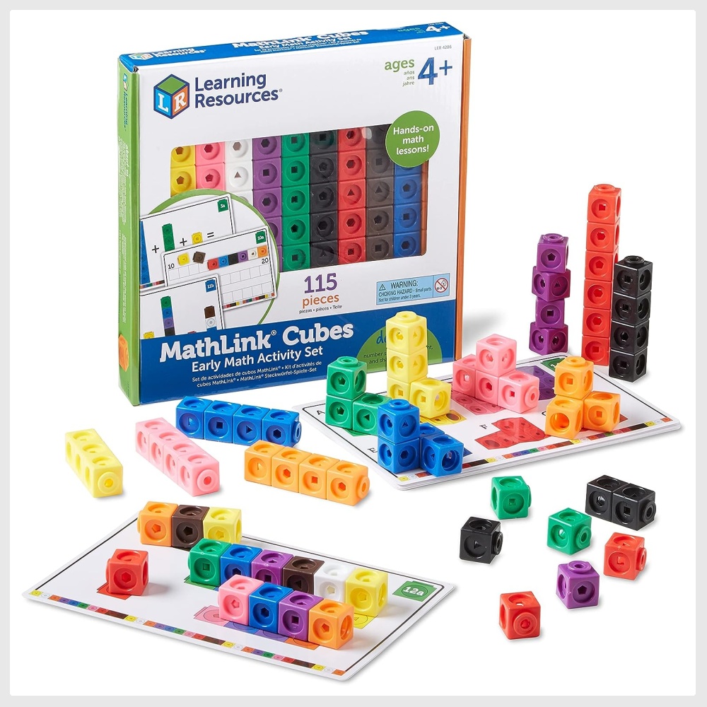Learning Resources LER4286 Mathlink Cubes Early Math Activity Set (115 ...