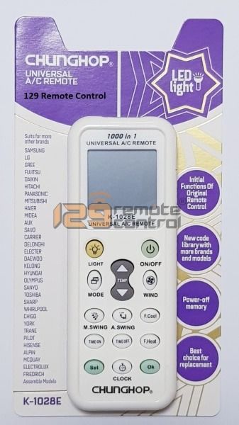 (Local Shop) Original Chunghop New K-1028E Universal AirCon Remote ...