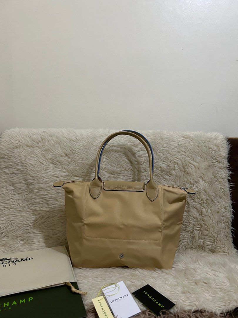 Longchamp club beige medium long handle authentic, Luxury, Bags ...