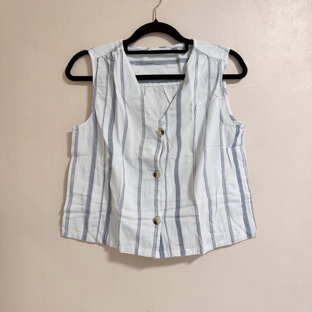 Mango linen top on Carousell
