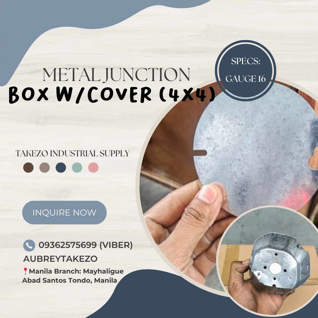METAL JUNCTION BOX W/COVER (4 X 4) on Carousell