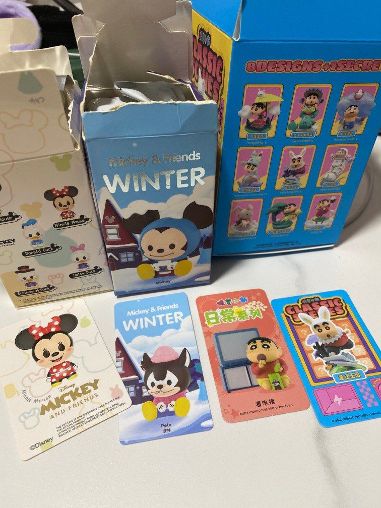 Mickey minnie mouse blind box crayon shin chan, Hobbies & Toys, Toys ...