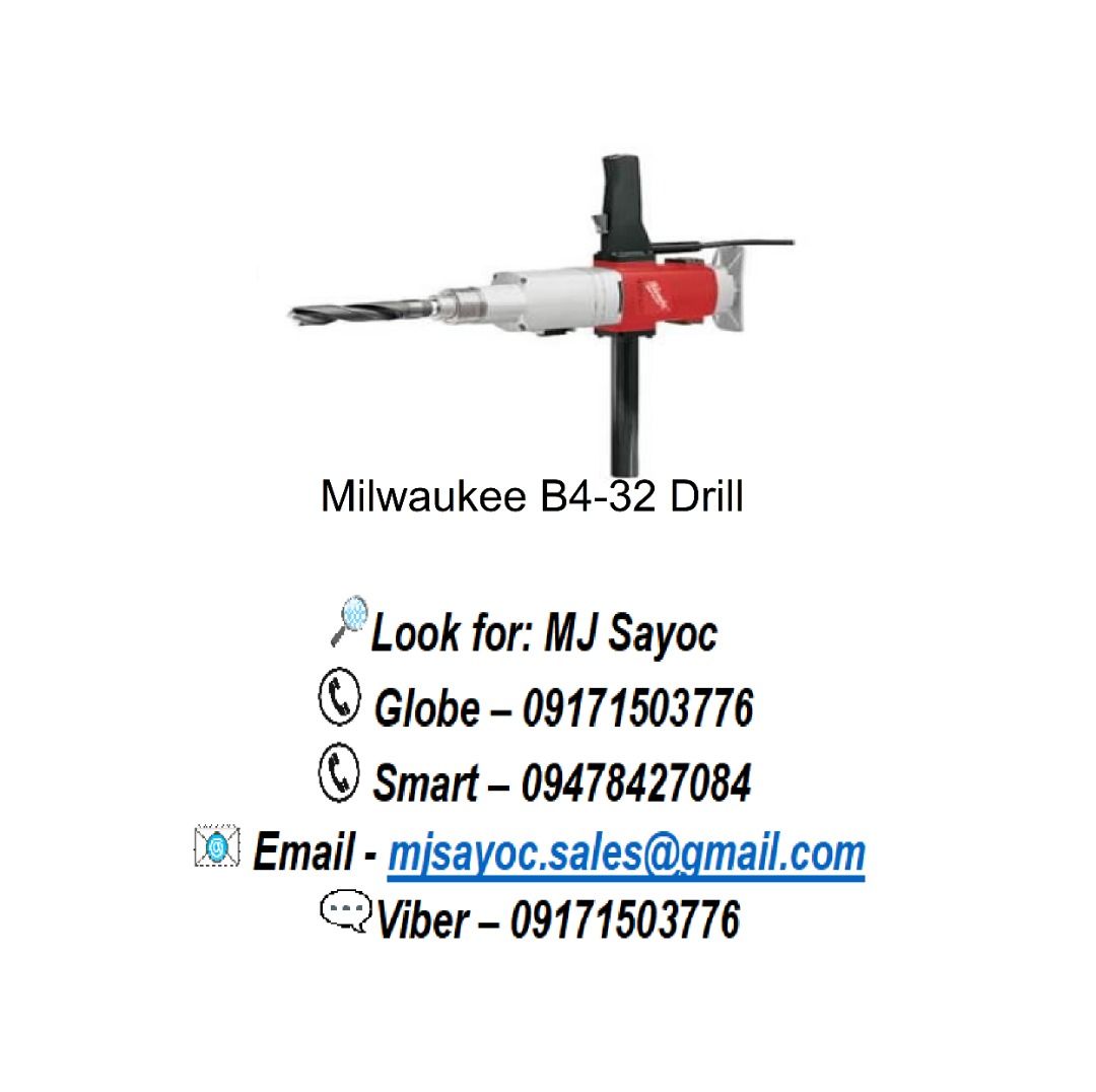 Milwaukee B4-32 Drill, Commercial & Industrial, Construction Tools ...
