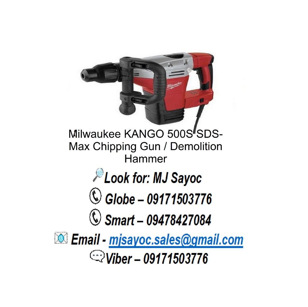Milwaukee KANGO 500S SDS-Max Chipping Gun / Demolition Hammer ...