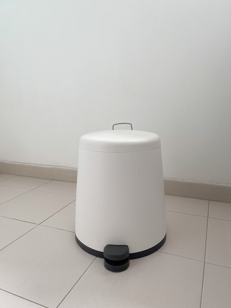 Minimalist White Ikea Dustbin/ Trashbin, Furniture & Home Living, Home ...