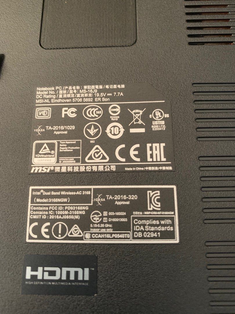 MSI MS-16J9 i5-7300HQ 12G 1T硬碟電競筆電, 電腦及科技產品, 桌上電腦或筆記型電腦在旋轉拍賣