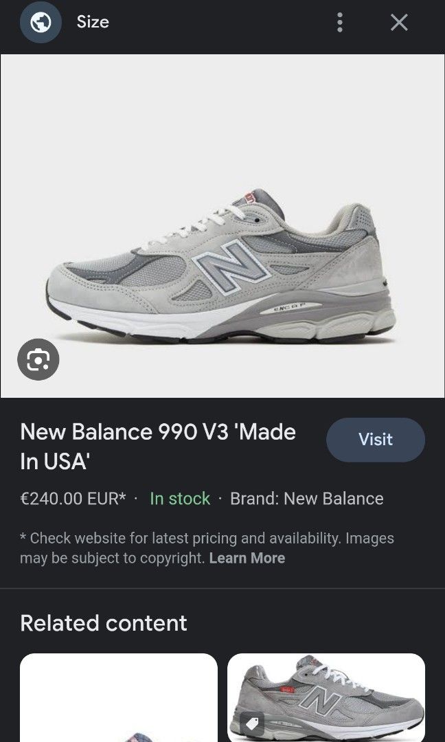 New balance 990 v3, Men's Fashion, Footwear, Sneakers on Carousell