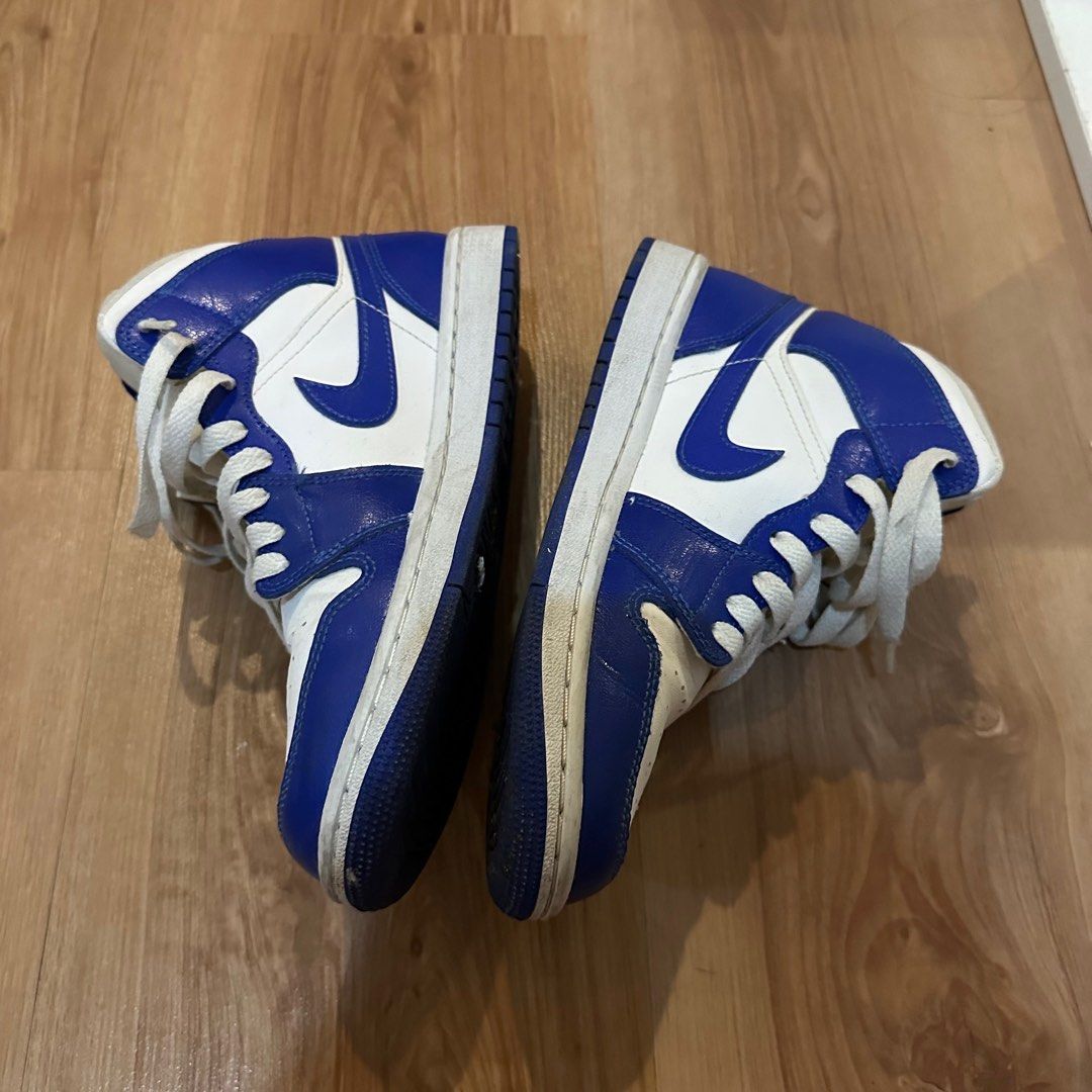 Nike Air Jordon Mid Kentucky - Royal Blue, Women's Fashion, Footwear ...