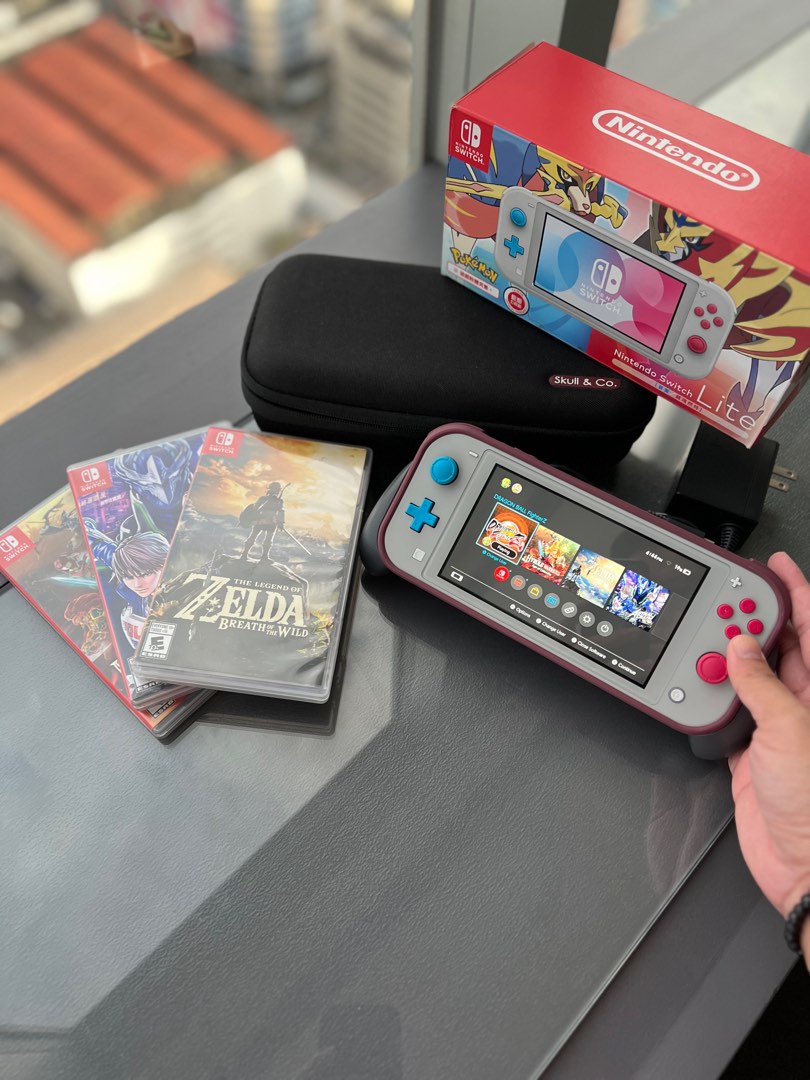 Nintendo Switch Lite Bundle | Zacian & Zamazenta Limited Edition, Video ...