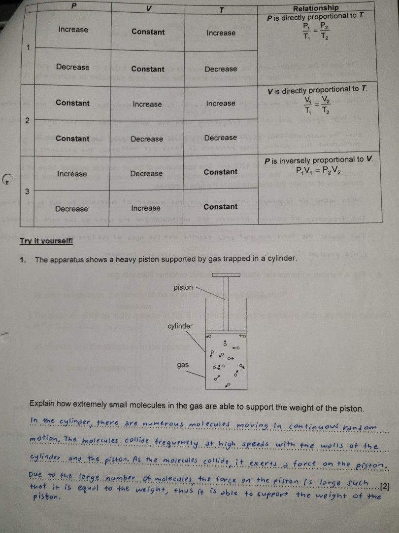 O level Pure Physics 'Kinetic Model of Matter' notes, Hobbies & Toys ...