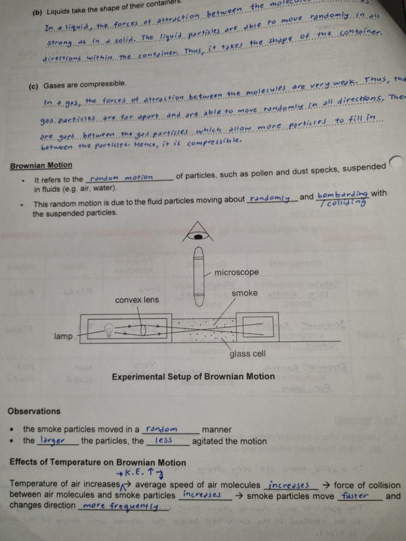 O level Pure Physics 'Kinetic Model of Matter' notes, Hobbies & Toys ...