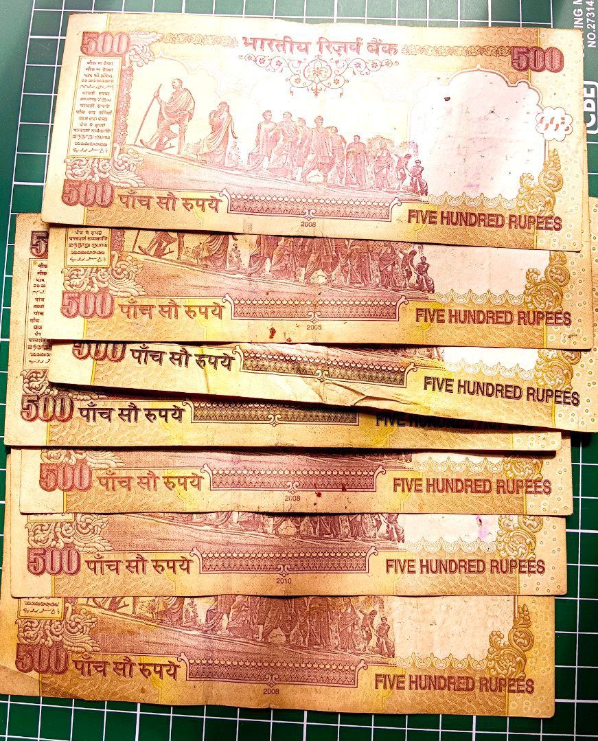 Offer 500 Rupees Mahatma Gandhi Five Hundred Banknote Reserve Bank of ...