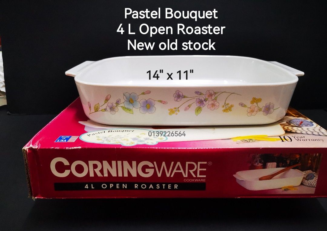 PASTEL BOUQUET OPEN ROASTER 4L, Furniture & Home Living, Kitchenware ...